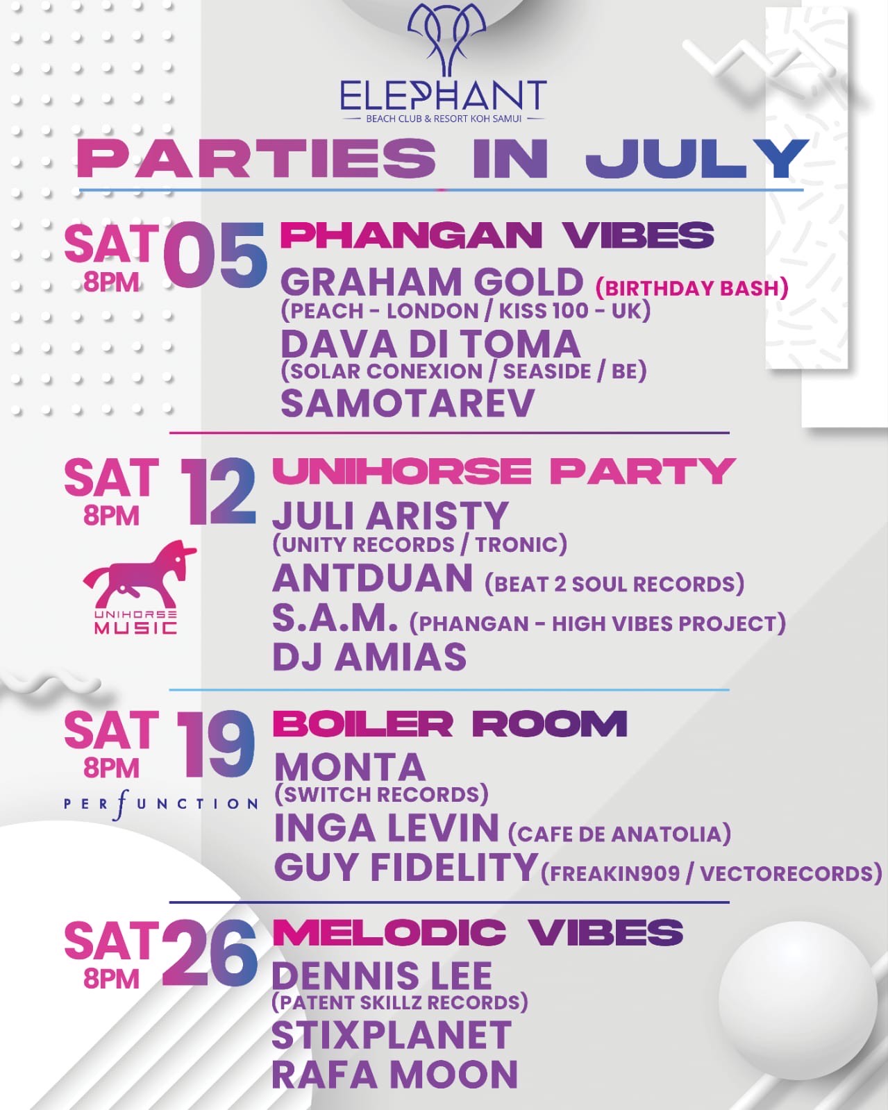 The best Beach Club Party events on Koh Samui